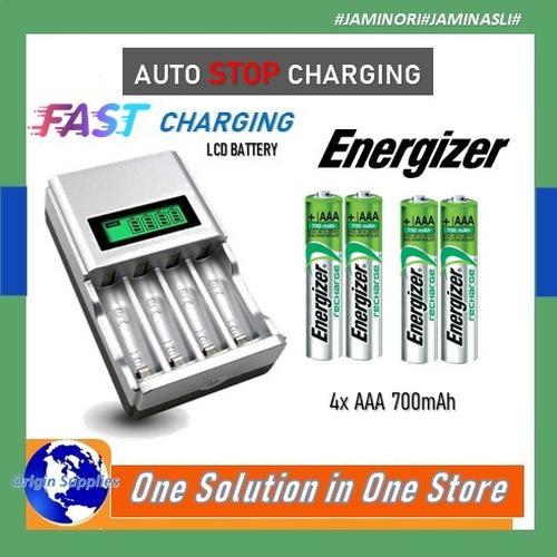 Jual Baterai Energizer Rechargeable Power plus AAA 700mAh+Quick Charger ...