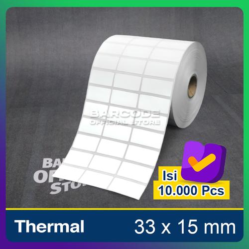 Jual Label Barcode 33x15 mm 3 Line Stiker Thermal 33 x 15 mm Core 1 ...