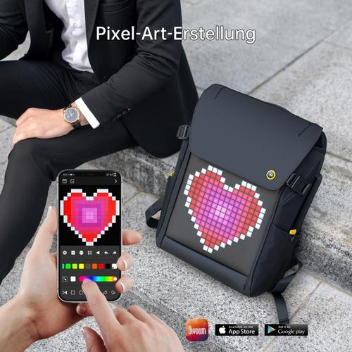 Promo DIVOOM PIXOO SMART BACKPACK RANSEL PIXEL ART DIY LED SCREEN M RGB ...