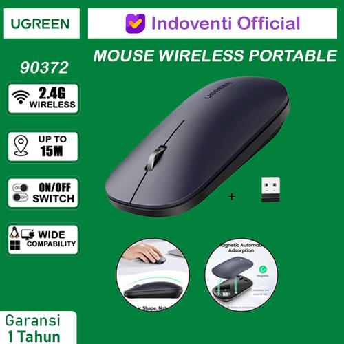 Jual UGREEN 9037 Wireless Mouse Slim Silent Click 2.4Ghz Komputer ...