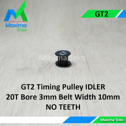 Jual GT2 Timing Pulley IDLER 20T No Teeth Bore 3mm 2GT Toothless Belt ...