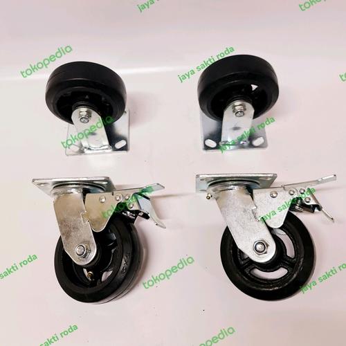 Jual Roda karet hd heavy duty 5 inch rem/mati - Jakarta Barat - jaya ...