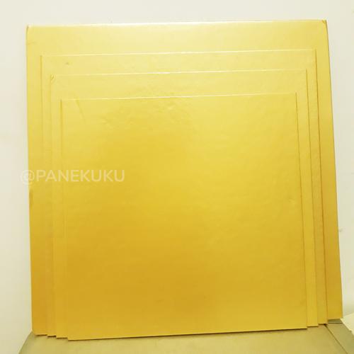 Jual Tatakan kue tart/ Alas cake tebal/ Cakeboard gold bulat/ emas ...