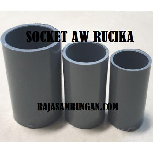 Jual Sock AW 4 inch Shock Tanpa Drat Fitting Pralon Soket Pvc Rucika ...