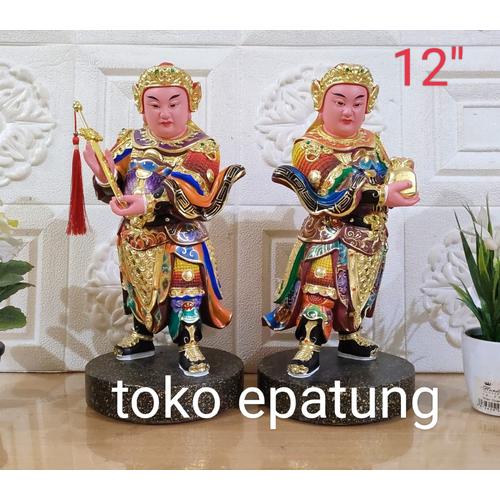 Jual patung Pengawal dewa ong ya / Kiam tong yin ton - kayu - 12 inch ...