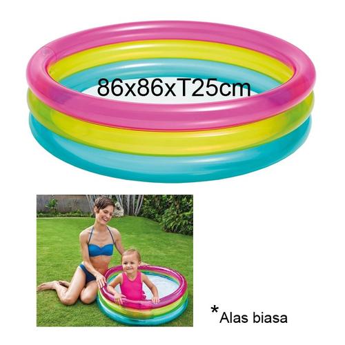 Jual Kolam Karet Intex 3 Color Ring 86cm Kolam Tub Anak Inflatable Pool ...