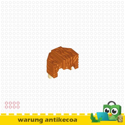 Jual LEGO Part: Dark Orange Hair Trapezoid Swept Back with Tan Ends ...