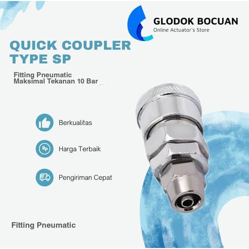 Jual SP AIR QUICK COUPLER FEMALE CONNECTOR AIR HOSE PU TYPE SP - 10mm x ...