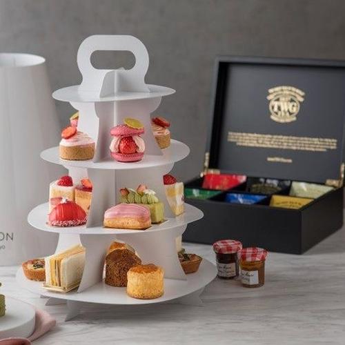 Jual Cake Tower Transparent Box Cupcake Afternoon Tea Set - 3 Susun ...