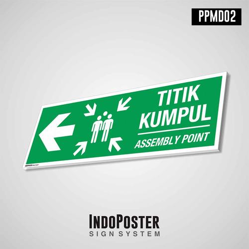 Jual Safety Sign K3 PVC Titik Kumpul Assembly Muster Point Arah Kiri ...
