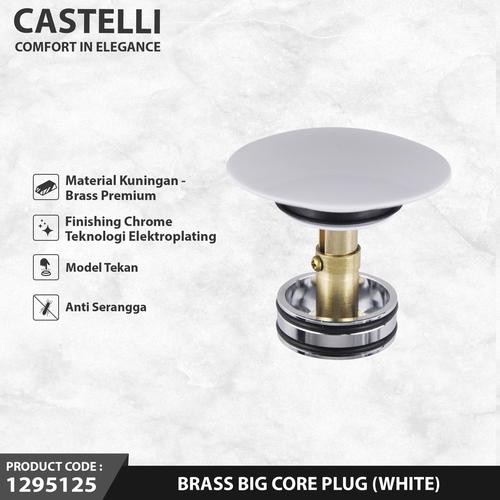 Jual CASTELLI 1295125 Afur Wastafel Brass Big Core Plug (White) - Kota ...
