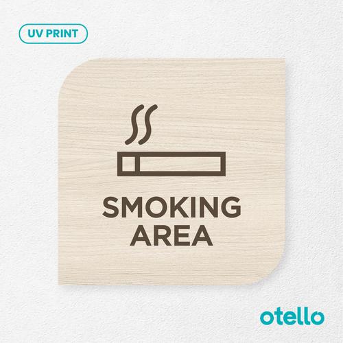 Jual Smoking Area Sign Board Kayu Tempel Dinding Papan Wooden Wall ...