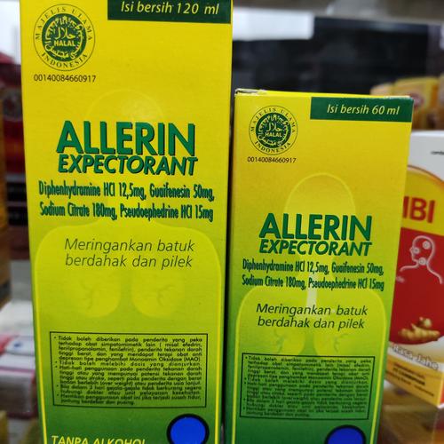 Jual ALLERIN expectorant obat batuk berdahak dan pilek 120ml 60ml ...