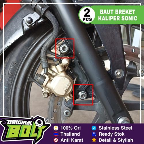Jual Baut Breket Kaliper Tabung Standar Probolt HENG THAILAND Honda Sonic - Flower Silver - Kab ...