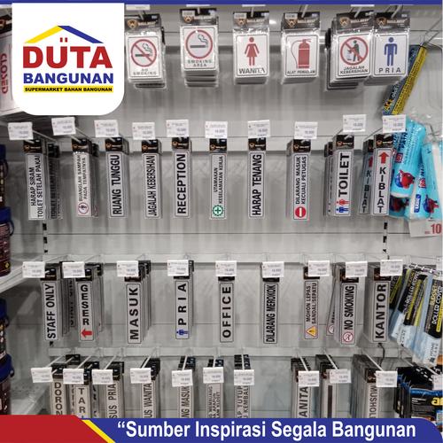 Jual Sign label acrylic tulisan tarik atau dorong plat akrilik - 1 ...