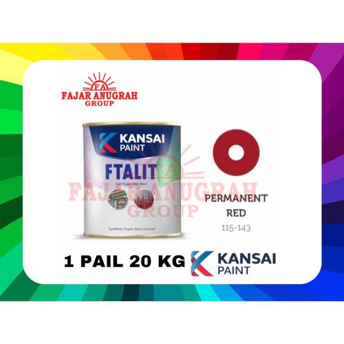 Jual Kansai Ftalit Gloss permanent Red 115-143 Cat Kayu dan Besi 20 Kg ...