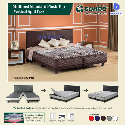 Jual Guhdo Multibed Standard Plush Top Vertical split+ topper (160/180 ...
