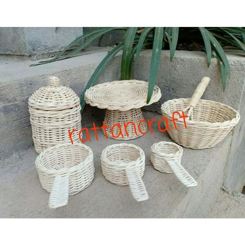 Jual Mainan Rotan Masakan/Rattan Toys/Mainan Rotan Baking Set/Kids Toys ...
