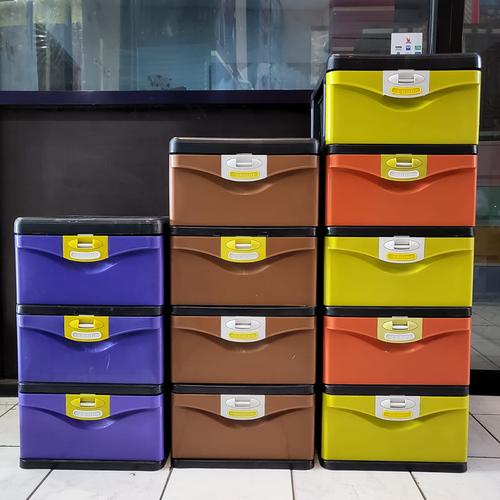 Jual LACI PLASTIK 5 SUSUN VERONA TANPA KUNCI + KAKI RODA - 3 susun ...