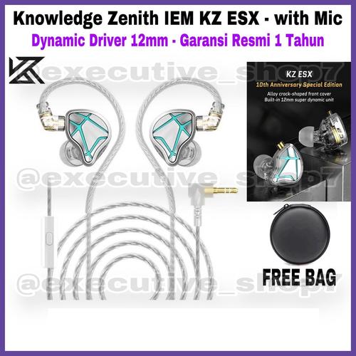 Jual Knowledge Zenith IEM KZ ESX - with Mic Dynamic Driver 12mm - Kota Pekanbaru - Executive ...