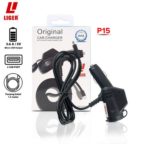 Jual LIGER Plus Kabel Micro Car Charger 4 in 1 Original LIG-M-P15 ...