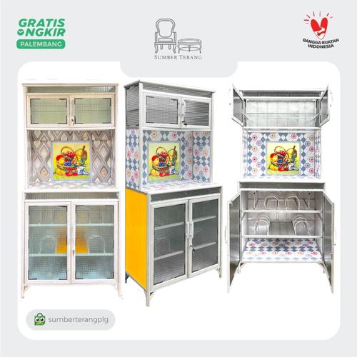 Jual Lemari Piring Lemari Dapur Kitchen Set Rak Piring Alumunium 2 ...