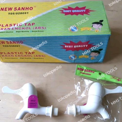 Jual Kran pvc SANHO engkol 1/2"-NEW SANHO kran pvc engkol - Kran tembok ...
