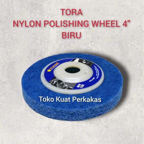 Jual Nylon Fiber Polishing Wheel 4" TORA serat nilon poles besi - Biru ...