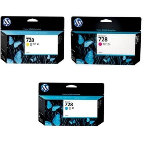 Jual Tinta HP 728 130-ml Cyan / Magenta / Yellow DesignJet Ink ...