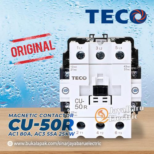 Jual Kontaktor Contactor TECO CU-50R CU50R CU-50 CU50 110V 220V 380V ...