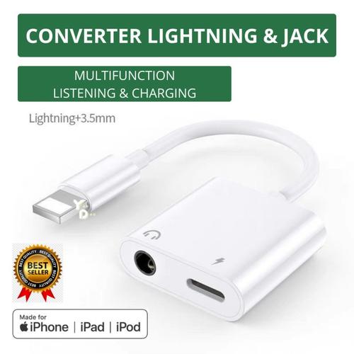 Promo Audio Converter Adapter Iphone Lightning AUX Jack Audio Splitter ...