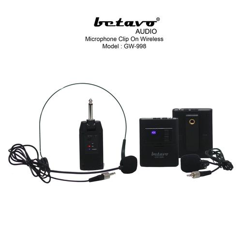 Jual mic clip on wireless betavo GW 998 keren - Kota Tangerang - VOICEPEDIA | Tokopedia