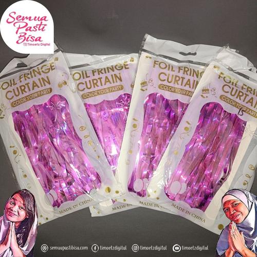 Jual Tirai Rumbai Merah Putih Foil Dekorasi DIRGAHAYU HUT RI - Ungu ...