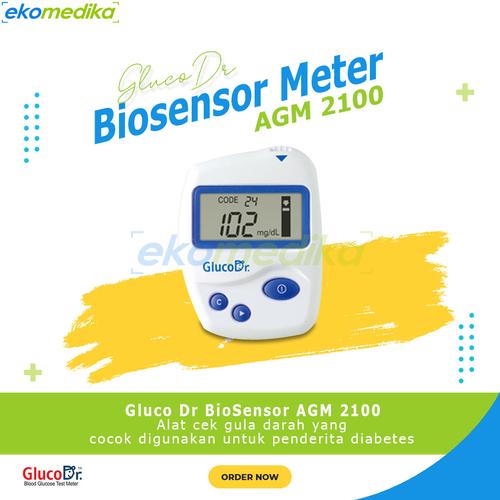 Jual Alat Gluco Dr Bio Sensor AGM-2100 GlucoDr Biosensor Kode 8 -Meter ...