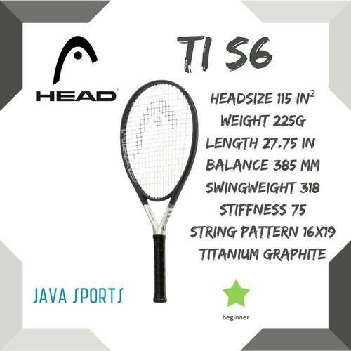Jual Raket Tenis Head Ti S6 | Pemula - Beginner | 225g | 115 in² - US ...