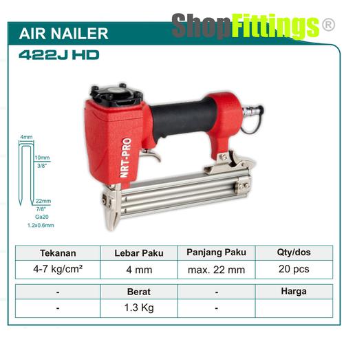 Jual 422 J Mesin Paku Tembak Angin 422J Model U Staples Air Nailer Gun - NRT Pro 422J - Jakarta ...