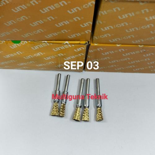 Jual sikat pipa kawat kuning coated end brushes SEP 03/ 3/8 inch 10mm ...