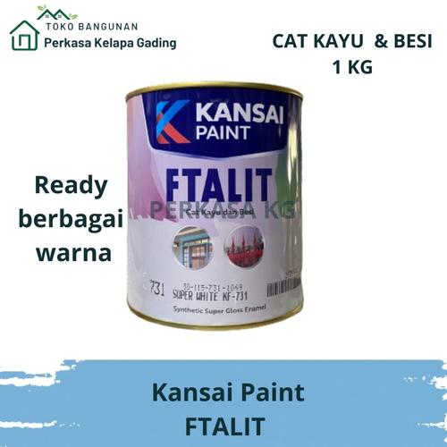 Jual Cat Kayu Besi Ftalit Kansai Paint 1Kg Warna Lengkap Putih Hitam ...