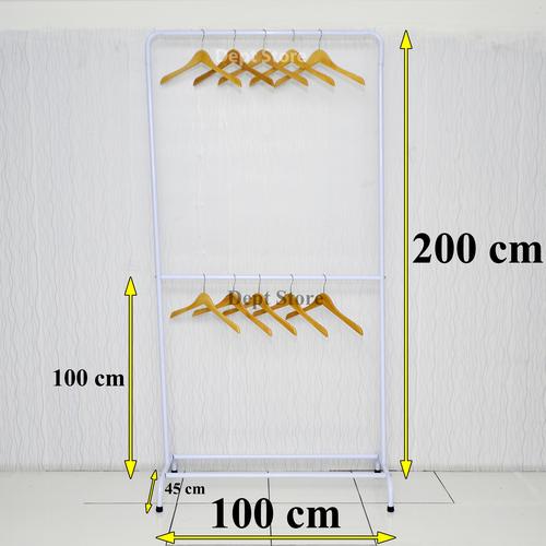 Jual Rak Gawang Gantungan 2 Tingkat Minimalis Standing Hanger Baju ...