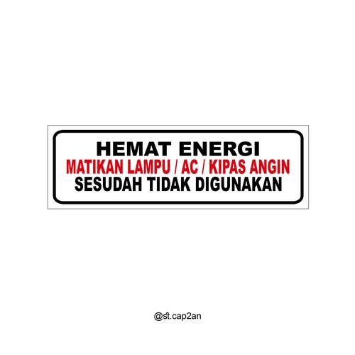 Jual Stiker Hemat energy - Kota Depok - RDP22 Store | Tokopedia Jual Stiker Hemat energy - Kota Depok - RDP22 Store | Tokopedia