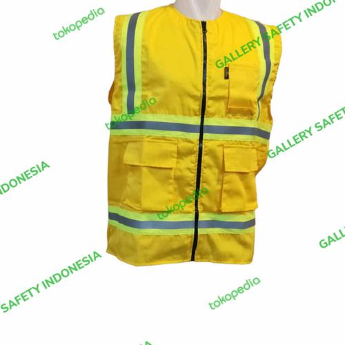 Jual ROMPI SAFETY BAHAN DRILL/ SAFETY VEST SPOTLIGHT KOMBINASI WARNA ...