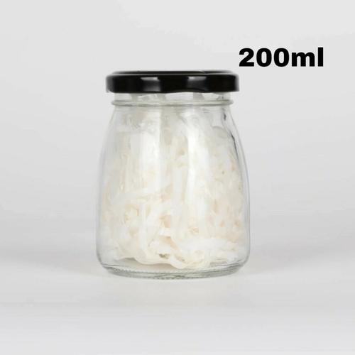 Jual Botol Kaca Glass Jar Toples Selai/ Pudding Tutup Metal 200ml ...