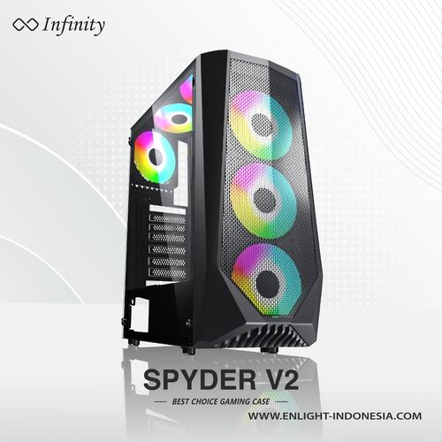 Jual Casing Infinity Spyder V2 ATX Gaming Case - +3pcs Rainbow ...