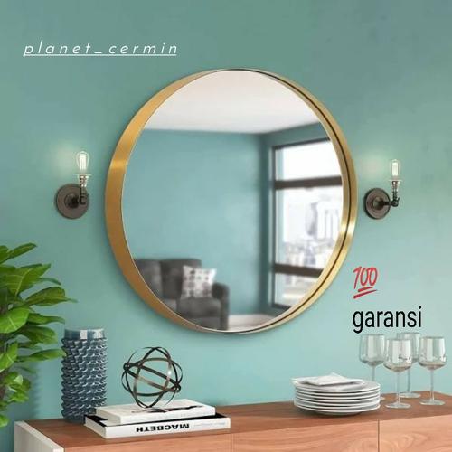 Jual KACA BULAT 60 CM / CERMIN BULAT BESI / CERMIN DINDING WASTAFEL ...