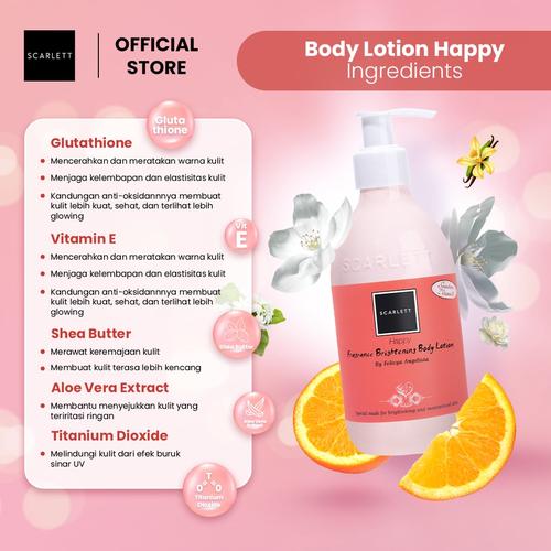 Jual Scarlett Whitening Happy Series ORIGINAL - Body Lotions, Happy ...