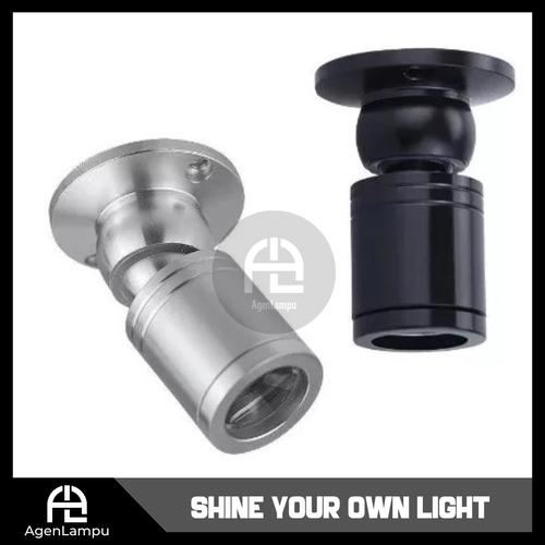 Jual LAMPU DOWNLIGHT LED MINI SPOTLIGHT 1W SOROT ETALASE LED - Black ...