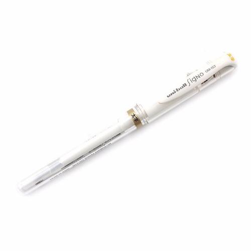 Jual UNI-BALL BALPOINT PEN SIGNO BROAD UM-153 GEL PEN WHITE/PULPEN UNI ...