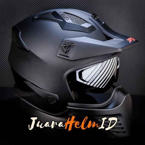 Jual JPX HELM MX726R SOLID / BLACK DOFF / MX726 R CROSSOVER MX 726R ...