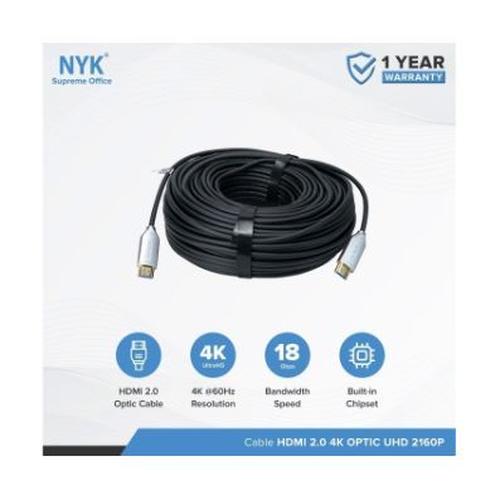 Jual Cable Hdmi 2.0 nyk 50 meter optical active 4k UHD-Kabel hdtv optic ...