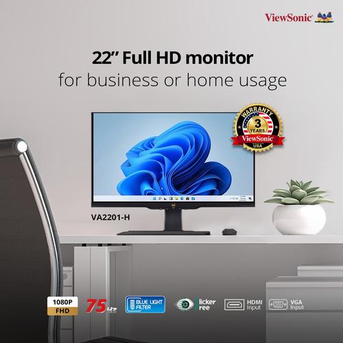 Jual Monitor LED Viewsonic 22 inch VA2201-H 21.5" Garansi Resmi - Kota ...